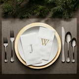 Singular Premium Disposable Hand Towels, Monogrammed Silver B, Linen ...