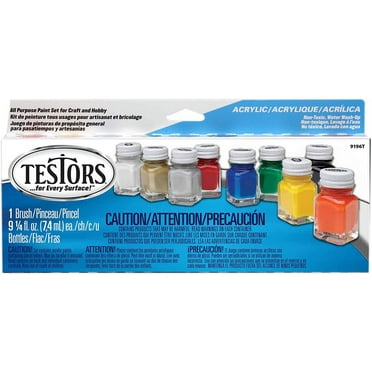 Testors All-Purpose Gloss Enamel Paint Set, 8-Colors - Walmart.com