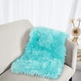 Latepis Faux Sheepskin Fur Rug 2x3, Light Blue, Fluffy Bedroom Rug ...