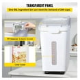 11.4 Gallon Ingredient Storage Bin - Rice Flour Container on Wheels ...