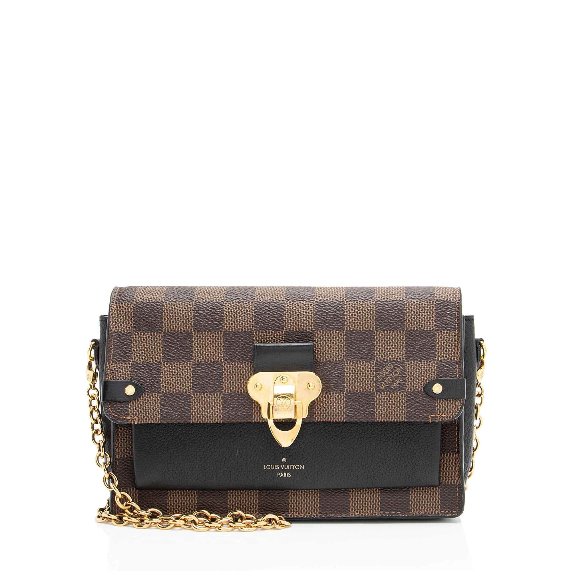 Pre-Owned Louis Vuitton Damier Ebene Vavin Chain Wallet - Walmart.com