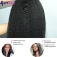 Kinky Straight Human Hair Bundles 30 32 Inch Remy Hair Extensions For ...