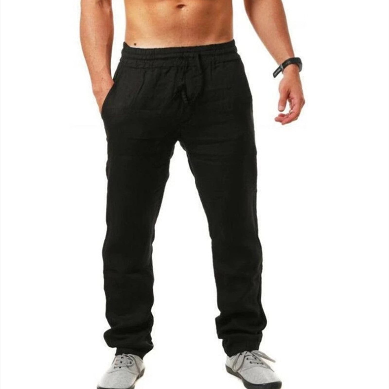 Click here for Aqestyerly Mens Elastic Pants Solid Color Breathab... prices