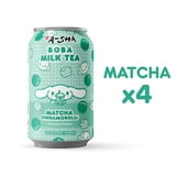 Asha Hello Kitty Boba Milk Tea Cans 10.5 fl oz Pack of 12 with Thai Tea ...