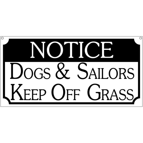 Keep Dog Off Lawn Sign