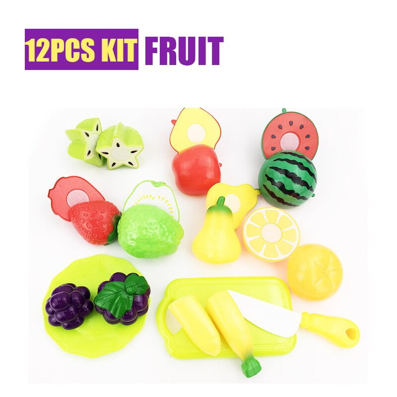 Pretend Play Food Sets for Kids Kitchen Pizza Toy Food Cutting Fake ...