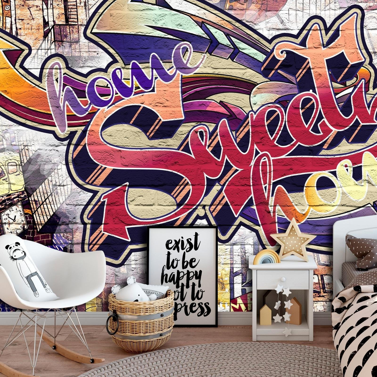 Tiptophomedecor Peel and Stick Street Art Wallpaper Wall Mural - Home ...