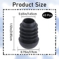 3/4 Inch Round Plastic Plug 60PCS Black Tubing Post End Caps Pipe Inner ...