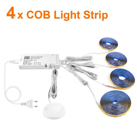 Under Cabinet COB Led Strip Penetrable Wood Touch Sensor Light Dimmable ...