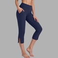 Capri Pants for Women Tummy Control Side Split Pants Summer Work Golf ...