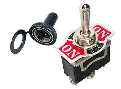 Heavy Duty Toggle Switch with Rubber Boot SPDT Momentary Center Off ...