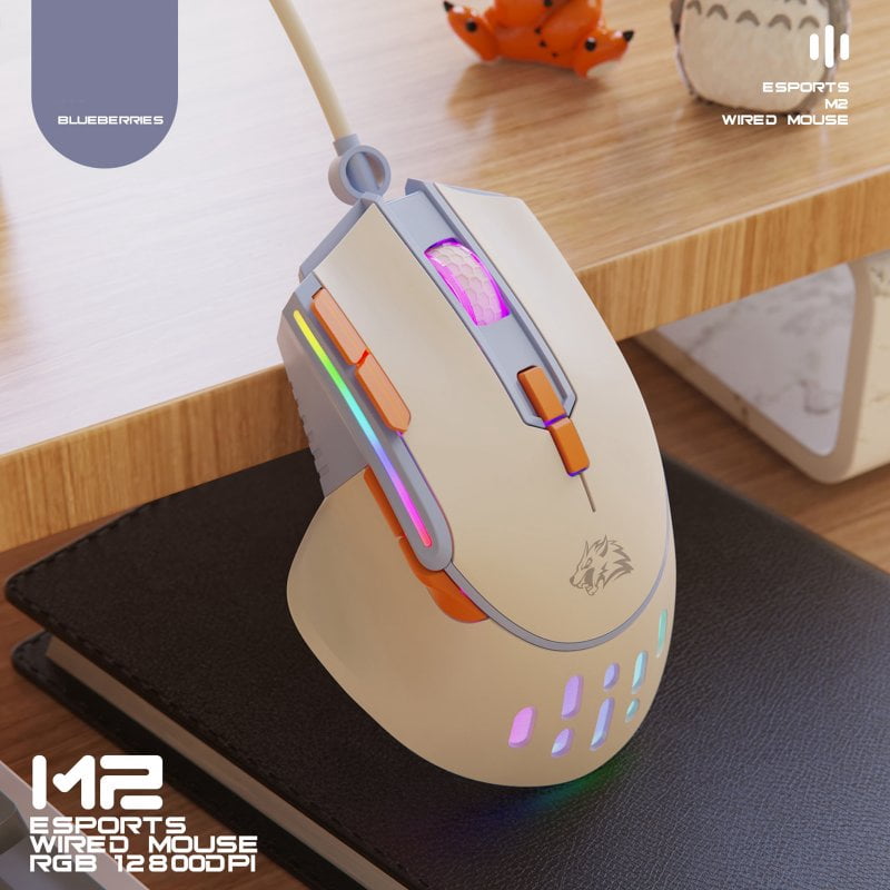 Souris de Jeu M2 Souris de Bureau avec Rétroéclairage RGB 12800 DPI ...