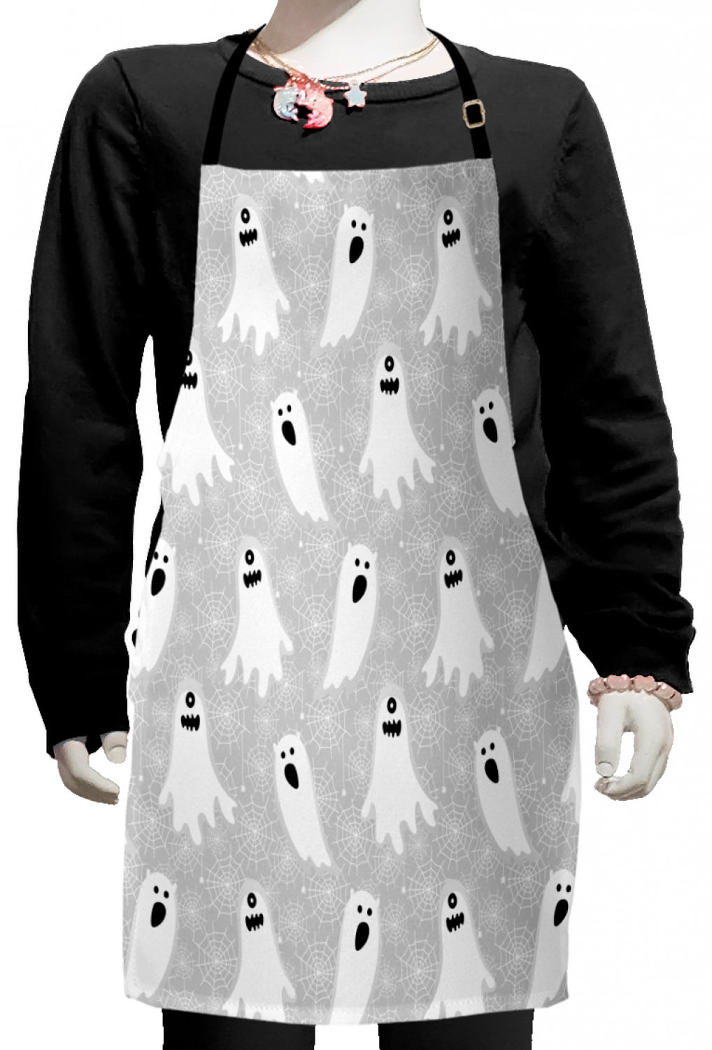 Halloween Kids Apron, Horror Phantom Boo Fiend Themed Multitude Ghosts ...