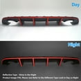 Ikon Motorsports Rear Diffuser w/ Red Reflective Tape Compatible with ...