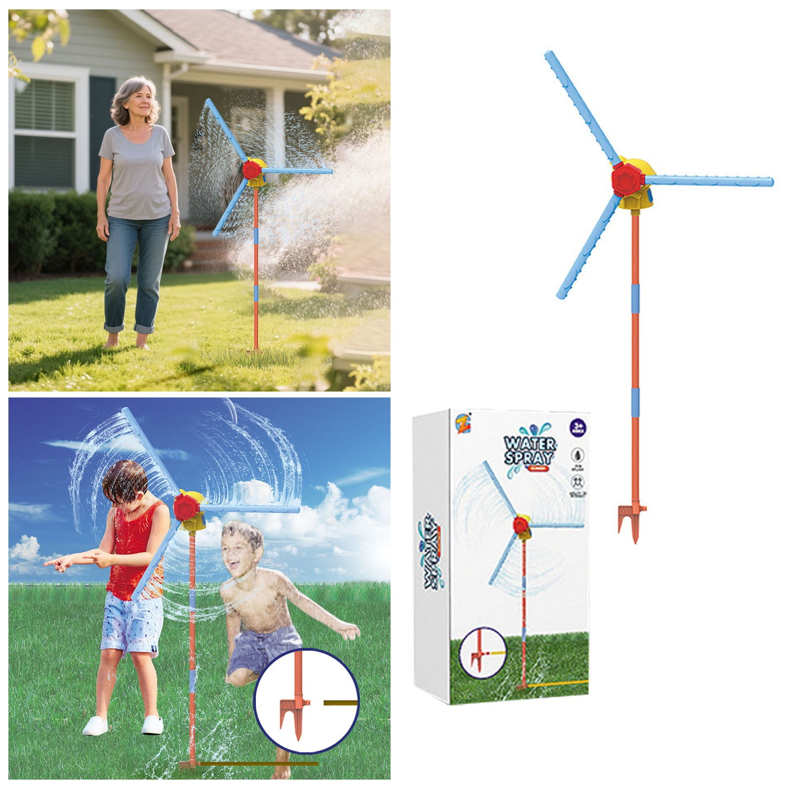 Click here for Vivavault Windmill Water Sprinkler Outdoor Yard To... prices