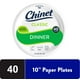 Chinet Classic Premium Paper Plates, 10 3/8”, 40 Count - Walmart.com