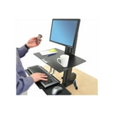 Ergotron 33-351-200 WorkFit-S Single HD with Worksurface+ (Black ...