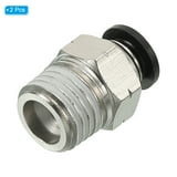 Uxcell 6mm x 1/4"NPT Male Thread Push to Connect Fittings Pneumatic Air ...