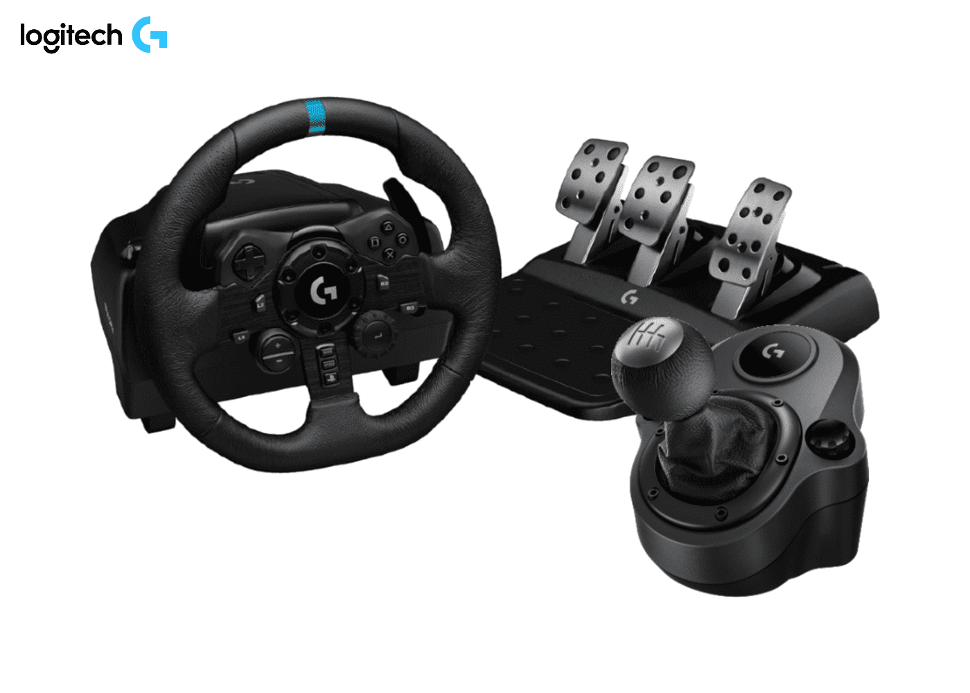 Kit Gamer Logitech Volante G923 para PlayStation, pedales y palanca de ...