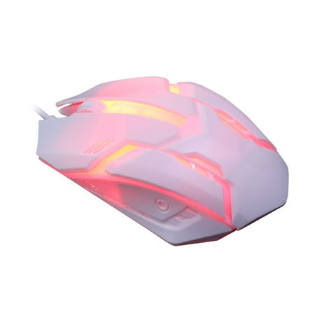 Transemion Wired 3 Buttons Gaming Mouse Cool LED Light Computer Mice ...
