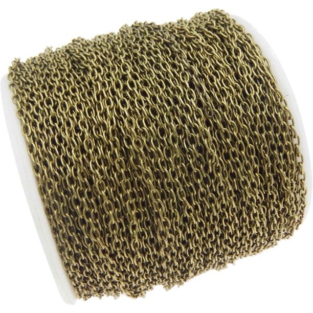 65 Feet Solid Brass Chains for Necklace Cable Chain Link 3x2x0.6mm ...