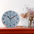 Art Floral Design Wall Clock 10in Round Artistic Oil Painting Home ...