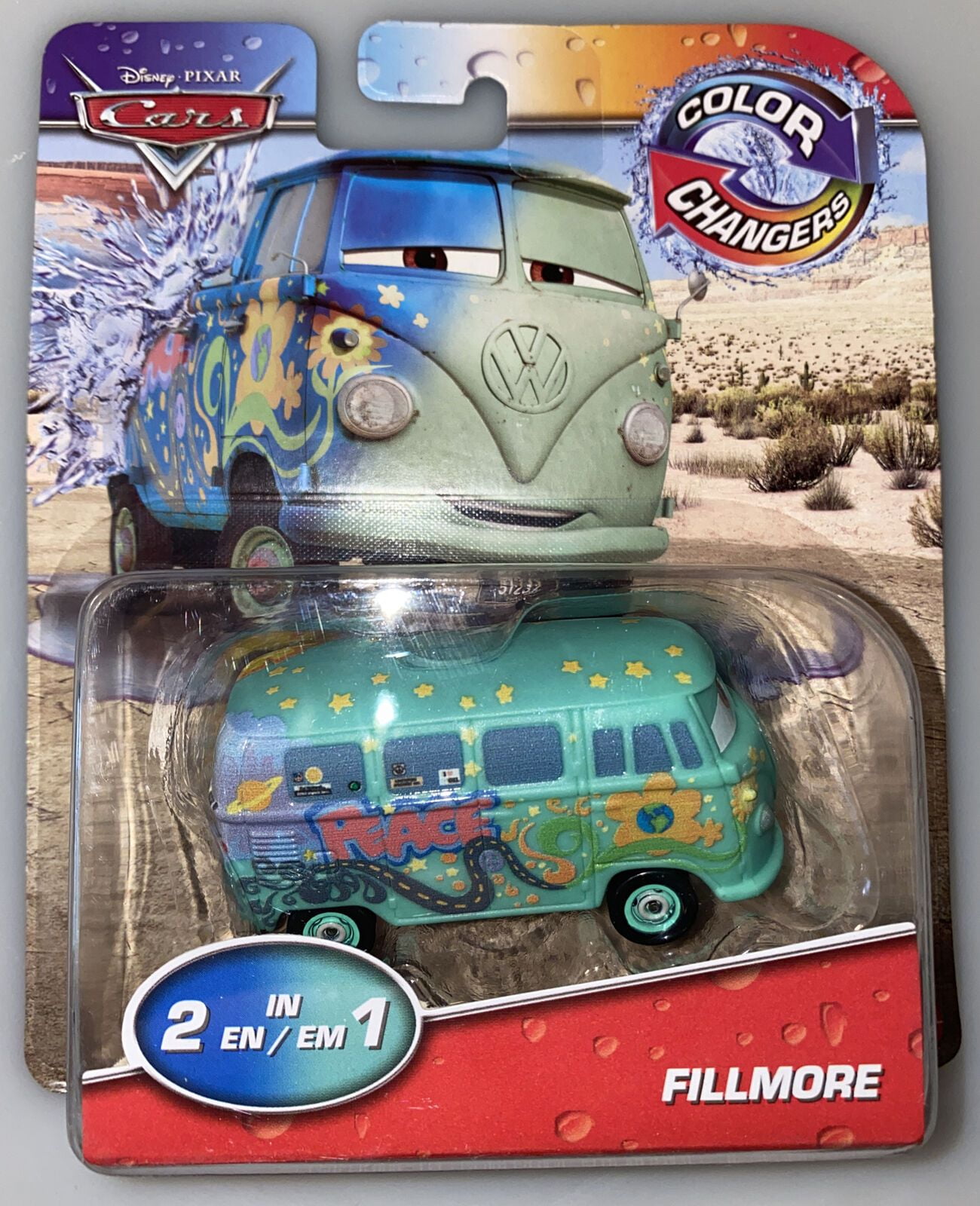 Buy Disney/Pixar Cars Fillmore Color Changers Blue to Green 1:55 Scale ...