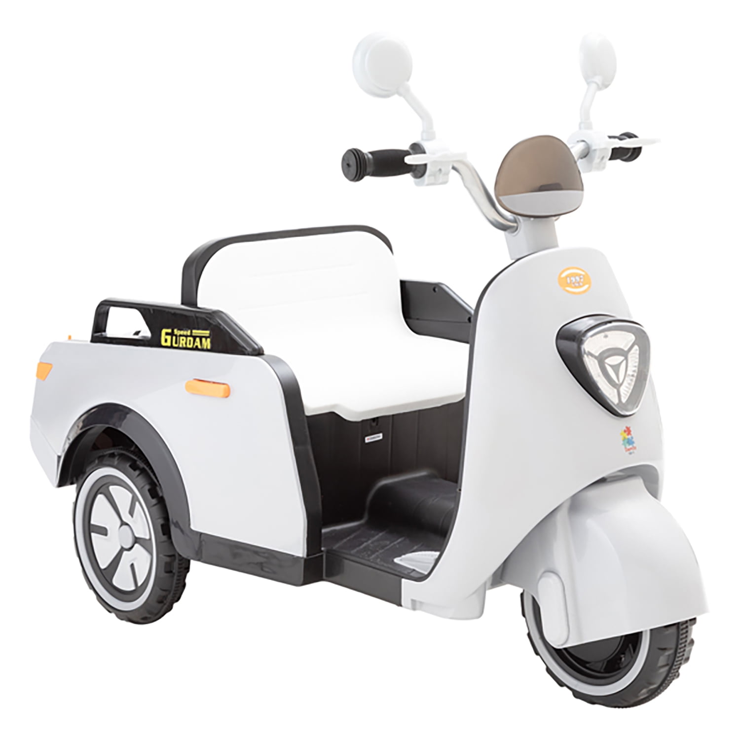 Montable Electrico Denco Toys E-Bike Plus Asiento Doble Amplio Plateado ...