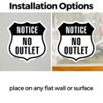 Notice No Outlet 12 inch X 12 inch Shield Shaped Heavy Duty 3.2 mil ...