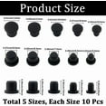 50Pcs 5 Styles Silicone Hole Plugs Snap in Hole Plugs Post Pipe Insert ...