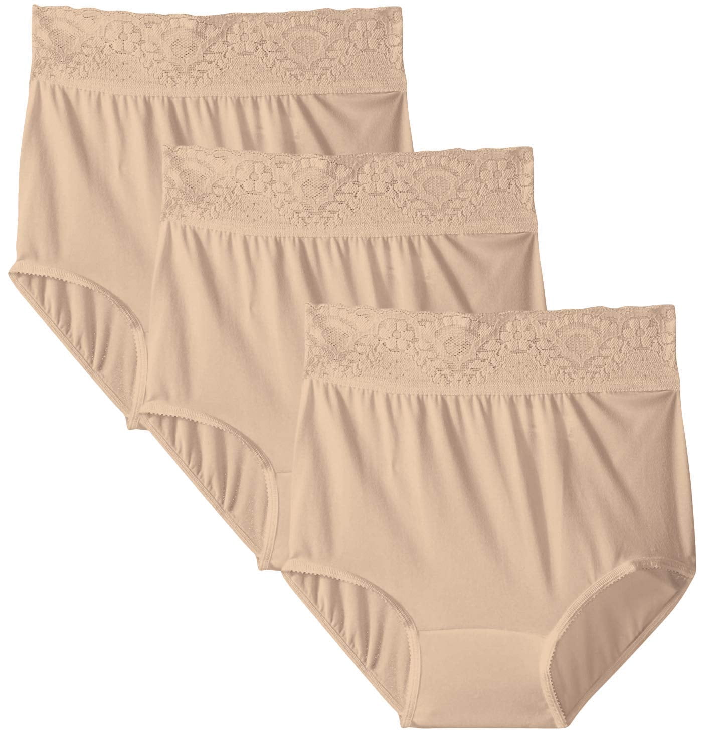 NY Lingerie Women's Lacy Skamp Brief Panty Number 2744 2, 3 and 4 Packs ...
