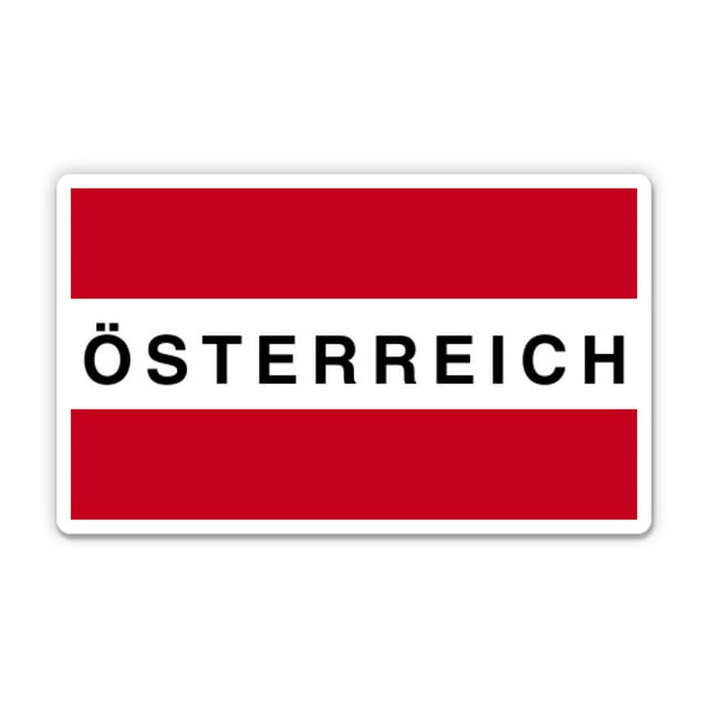 Austria Osterreich - 5" Vinyl Sticker - For Car Laptop I-Pad ...