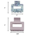 Tayshia by Scunci Large Rectangular Cutout Claw Clips, Lilac and Blue Tortoise, 2 Ct - Walmart.com