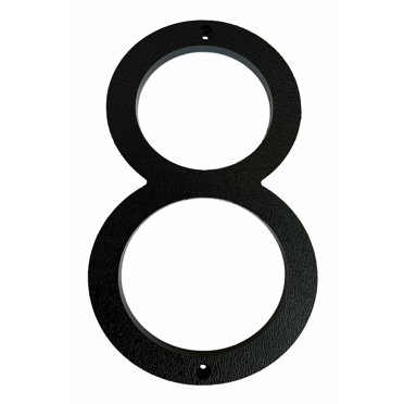 Pearl Sign Co. Black 8" Floating House Number 8, Roman Style - Walmart.com