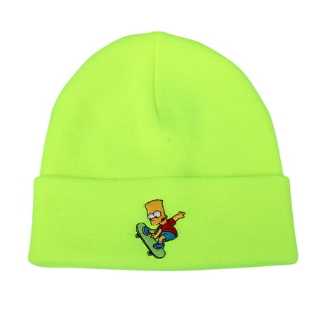 WITHMOONS The Simpsons Beanie Hat Simpsons Embroidery Hat HL51140 ...