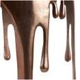 DecMode 16" x 25" Copper Aluminum Drip Accent Table with Melting Design ...