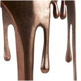 DecMode 16" x 25" Copper Aluminum Drip Accent Table with Melting Design ...
