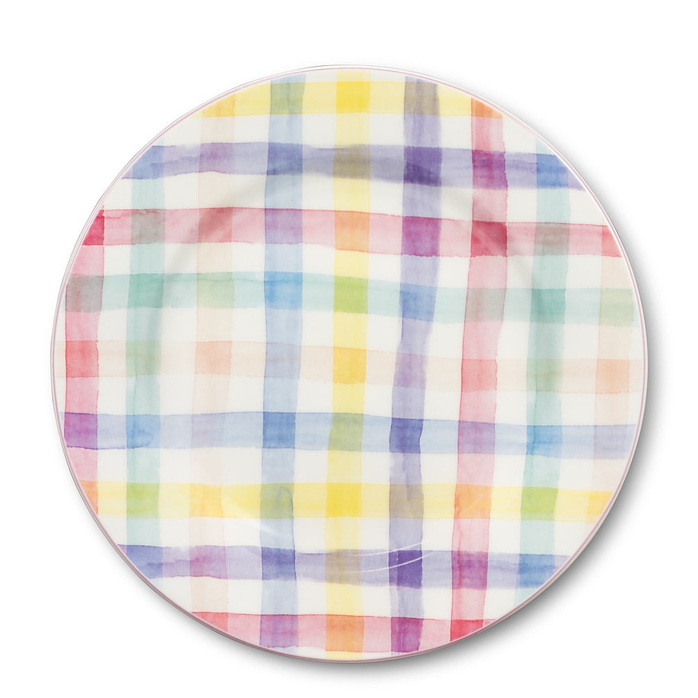 Pastel Check Small Plate - Walmart.com