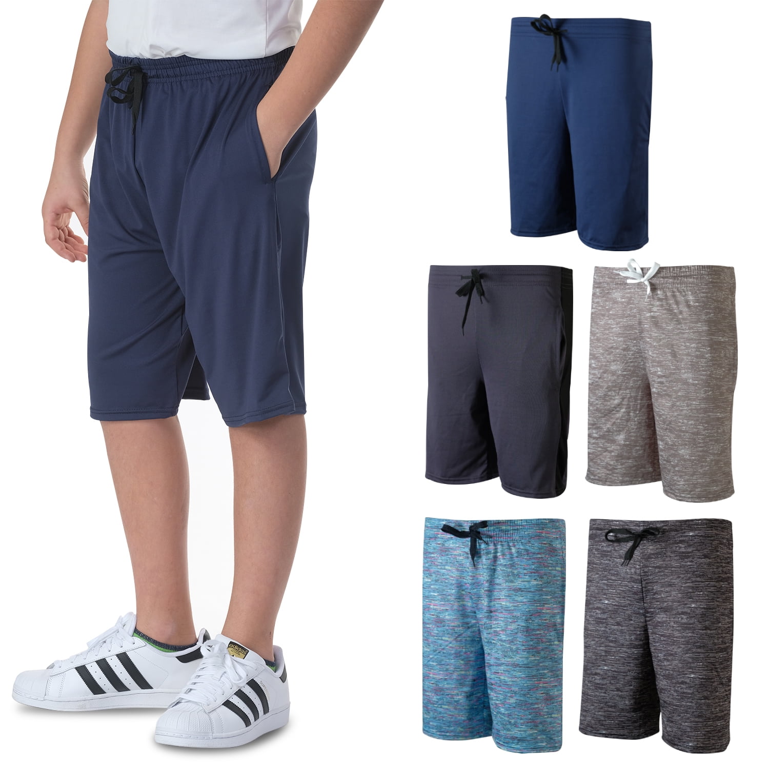 5 Pack: Boys Girls Youth Teen Printed Camo Dry-Fit Sport Active ...