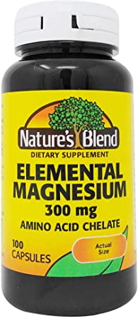 Nature's Blend Elemental Magnesium 300 mg 100 Caps - Walmart.com ...