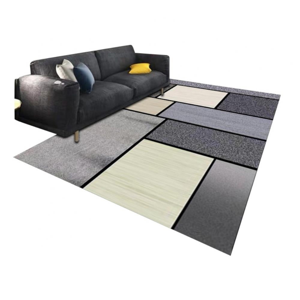 Modern Abstract Geometric Pattern Area Rug Non Slip Indoor Soft Carpet ...