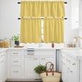 3 Piece Kitchen Curtains and Valances Set Light Yellow Cafe Curtains 24 ...