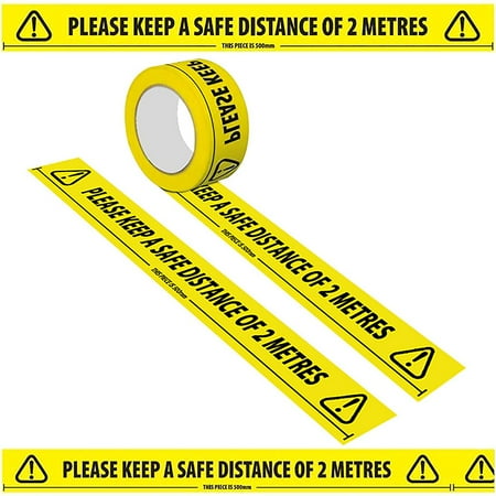 Safety Social Distance Sticker "keep Your Distance 2m" Warning Hazard ...