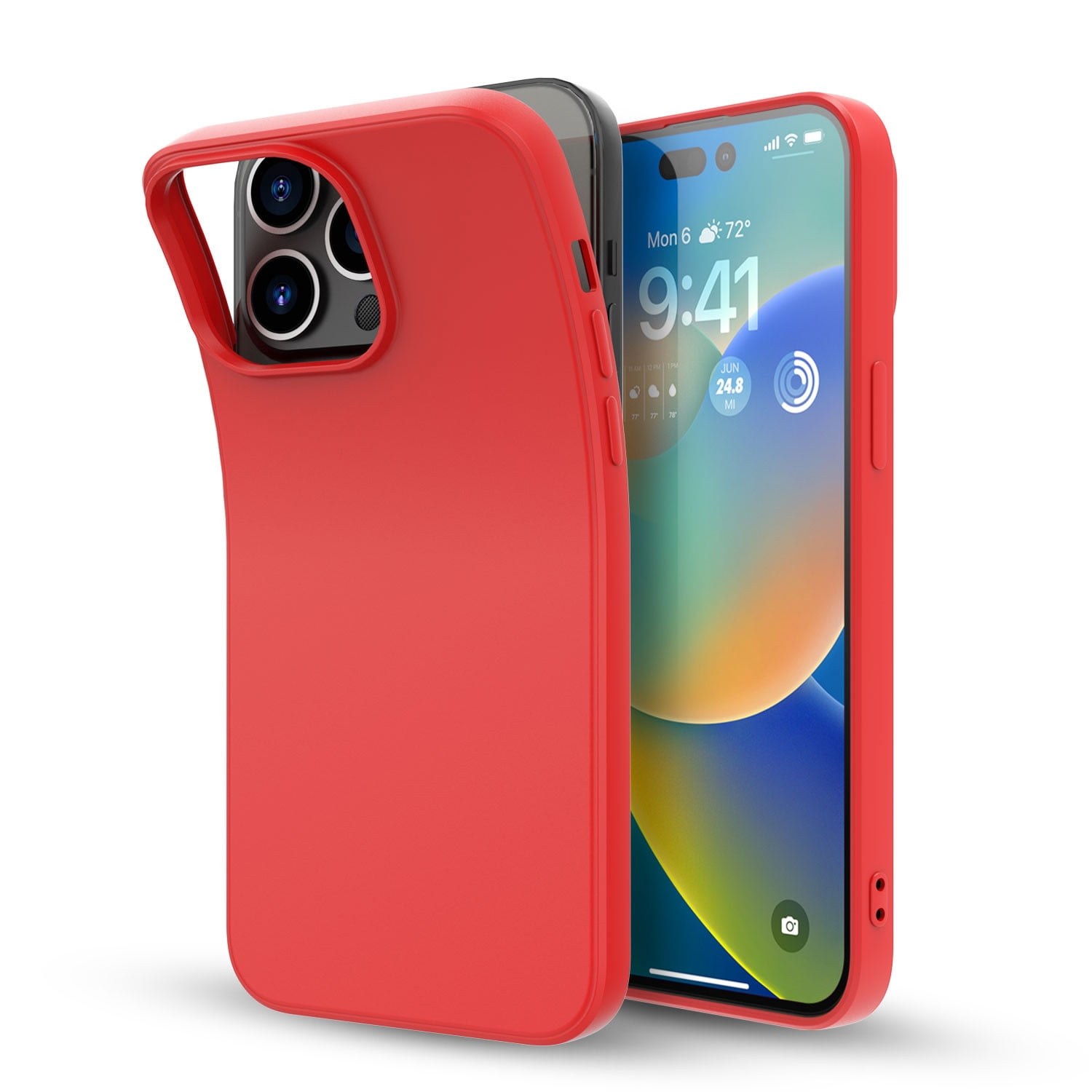 Elegant Choise Phone Case Liquid Silicone Cover for iPhone 14 Pro Max ...