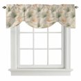 Tie Up Valance Curtain for Kitchen,Vintage Orange Green Pampas Grass ...