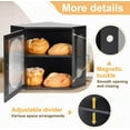 Bread Box for Kitchen Countertop Corner Bread Storage Wooden Breadbox ...