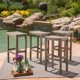Corey Outdoor 30 Inch Finish Acacia Wood Barstools, Grey - Walmart.com