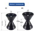 3inch/4inch Rubber Roller with 1/2in Shaft Boat Trailer Roller Assembly ...