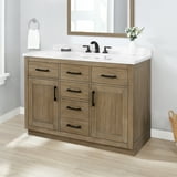 "Ove Decors Bailey 48"" W x 22"" D Vanity with Sink, Floating Oak ...