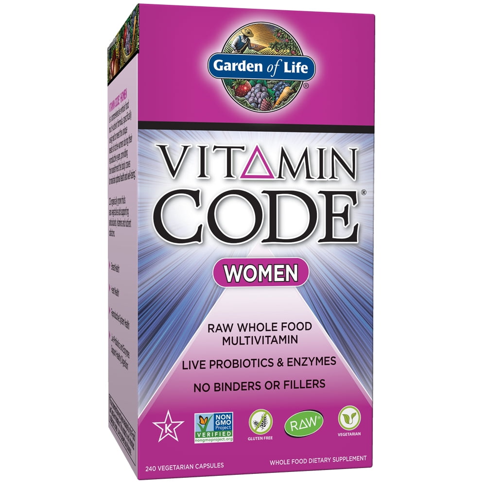 Garden of Life Vitamin Code Women's Multi 240 Capsules - Walmart.com ...